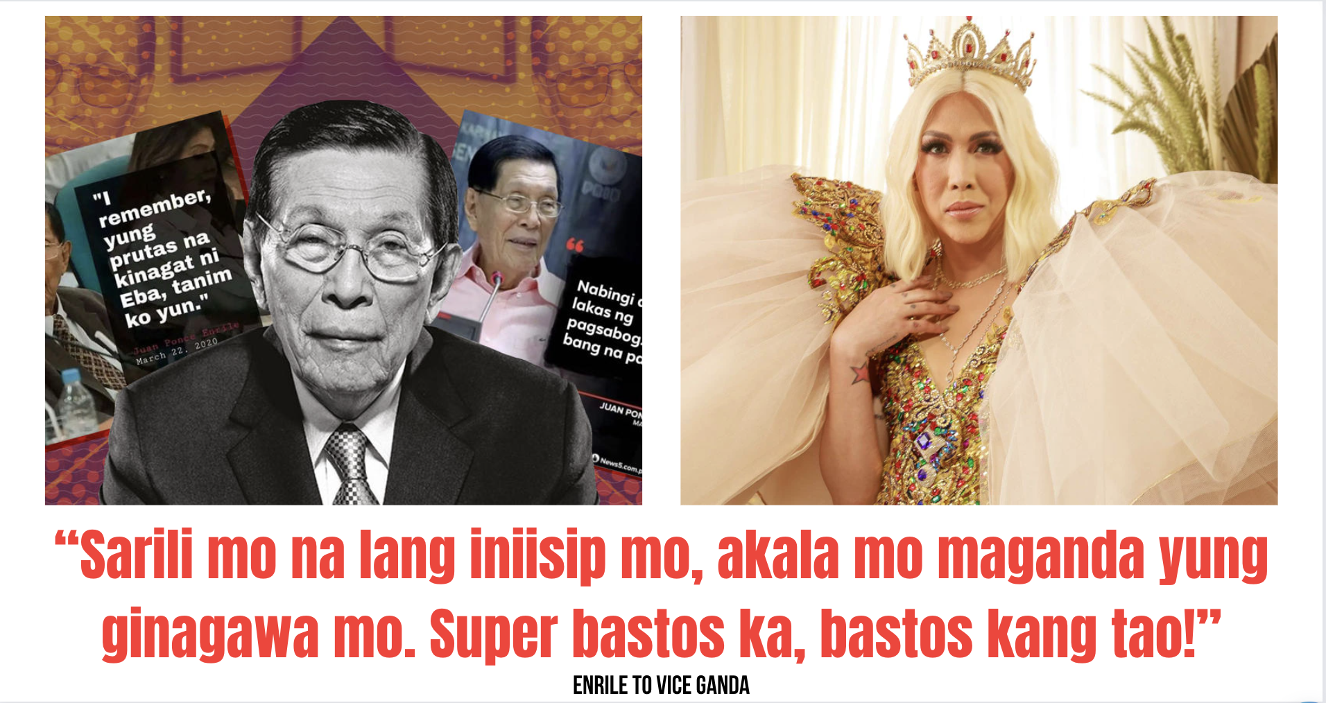 Juan Ponce Enrile Emerges from the Shadows to Take on Vice Ganda and ...