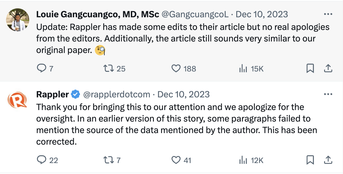 How ‘Lazy’ Rappler Took 20 Days to Resolve Plagiarism Accusations ...